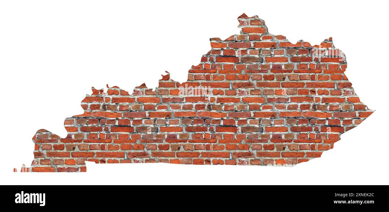 Symbol Map of the State Kentucky (United States of America) showing the ...