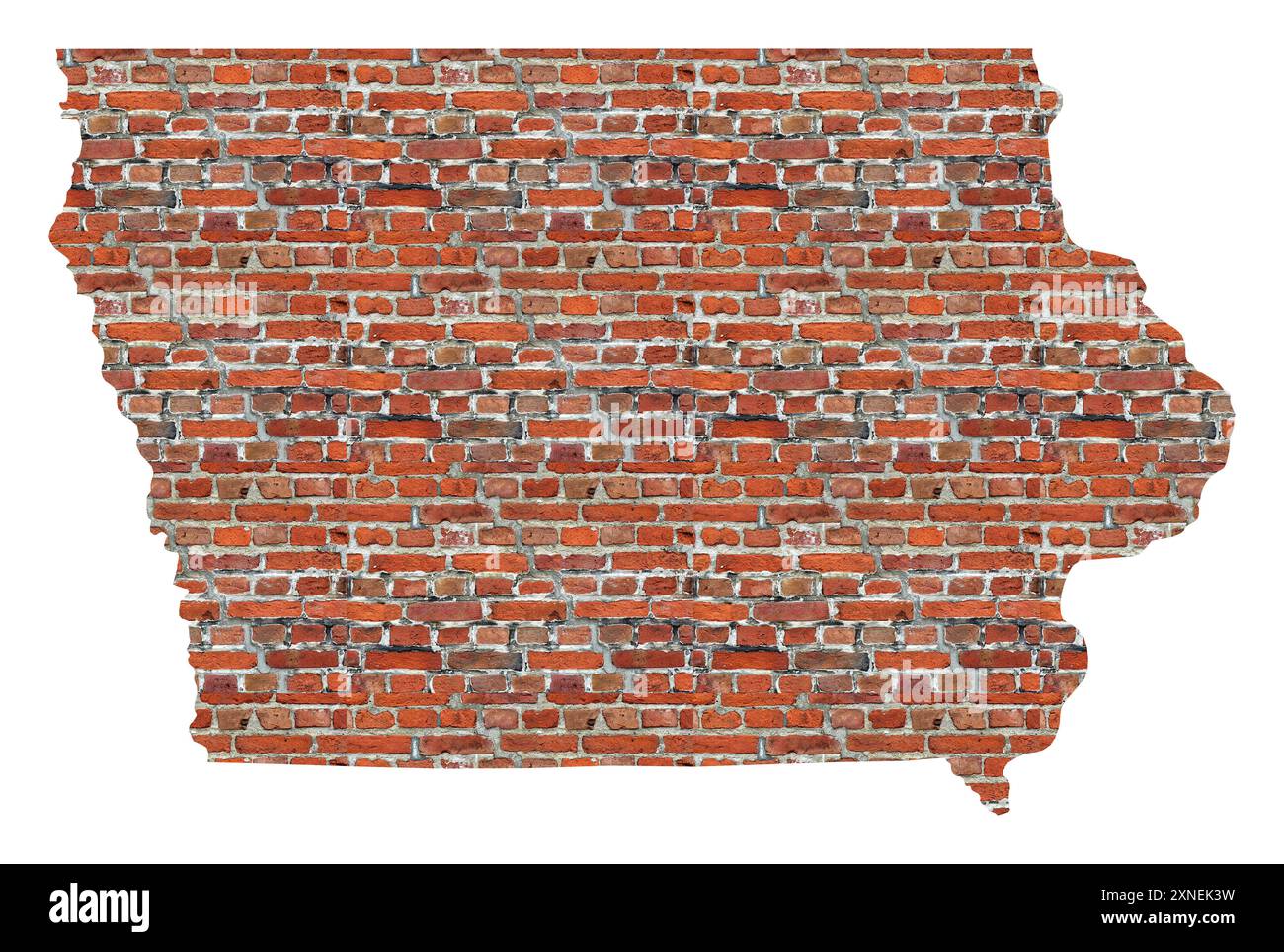 Symbol Map of the State Iowa (United States of America) showing the ...