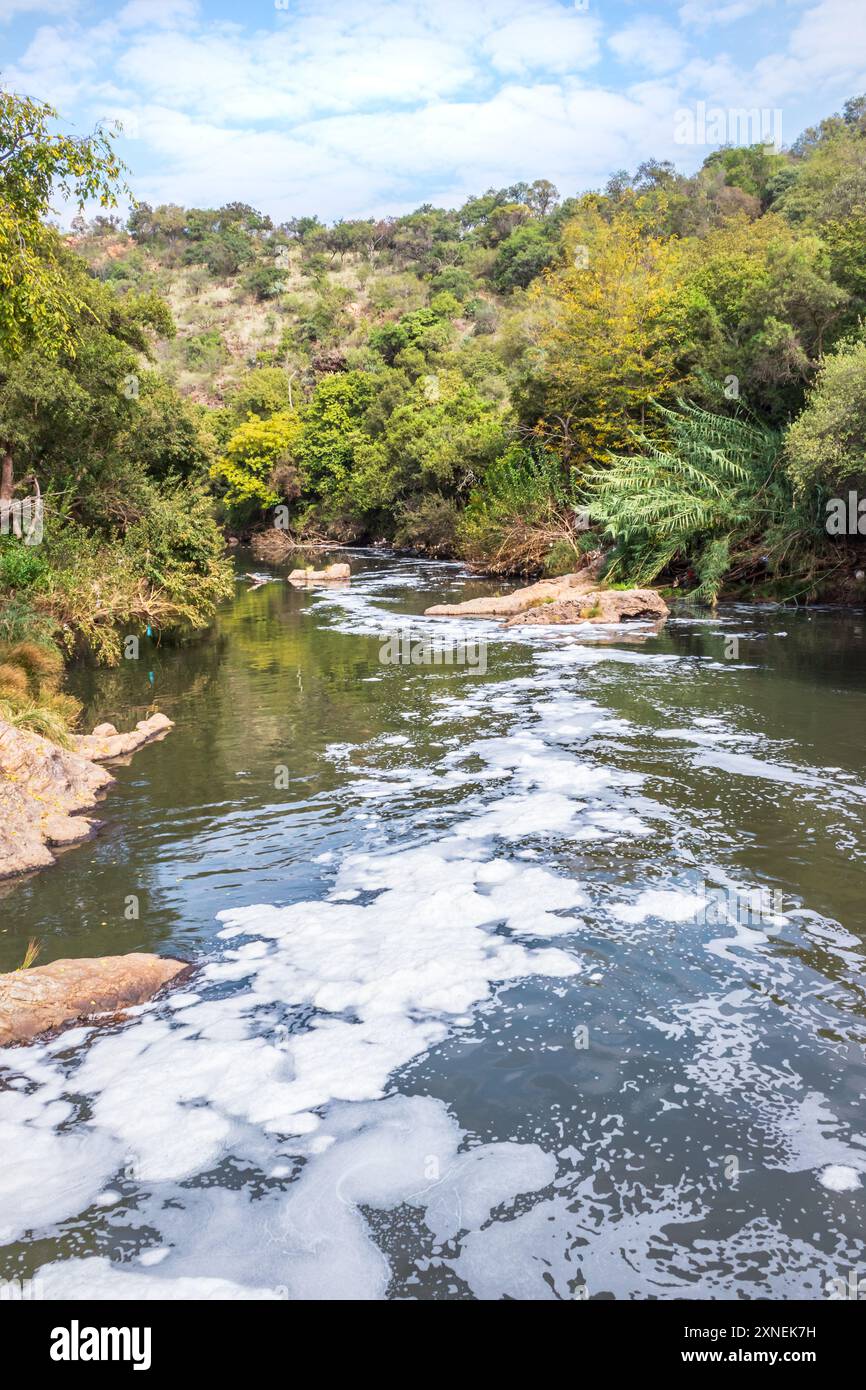 View of a Hennops Hiking Trail, with river running through, small ...