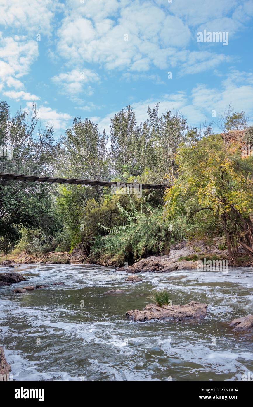 View of a Hennops Hiking Trail, with river running through, small ...