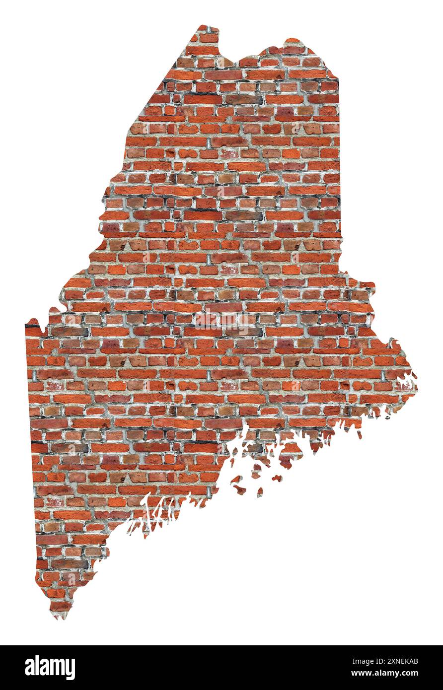 Symbol Map of the State Maine (United States of America) showing the ...