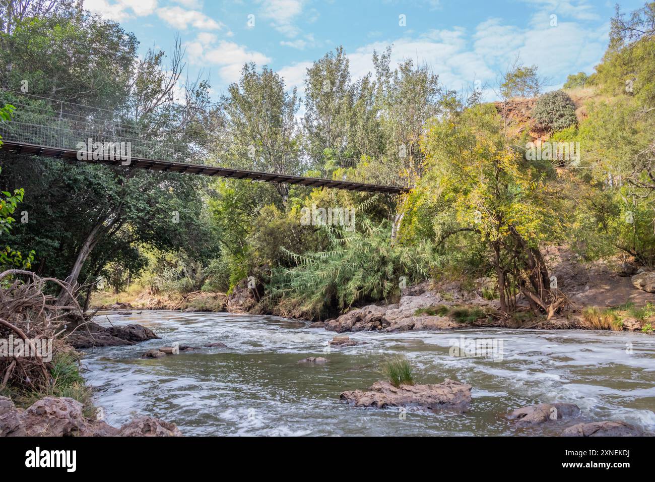View of a Hennops Hiking Trail, with river running through, small ...