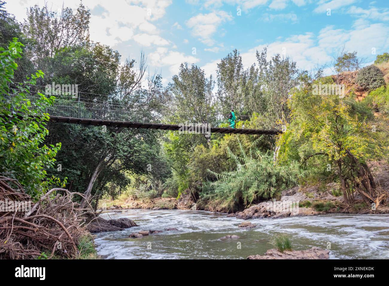 View of a Hennops Hiking Trail, with river running through, small ...
