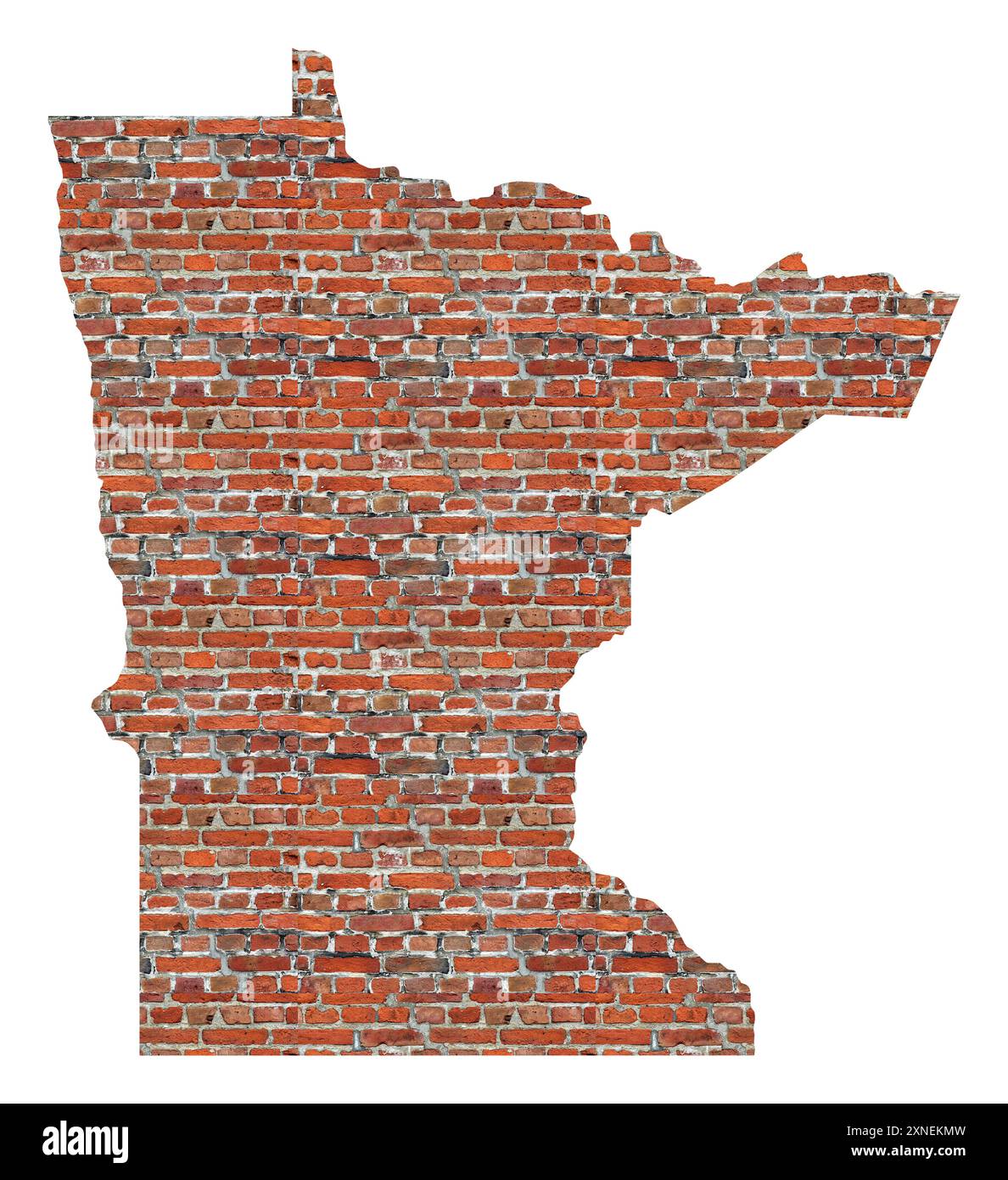 Symbol Map of the State Minnesota (United States of America) showing ...