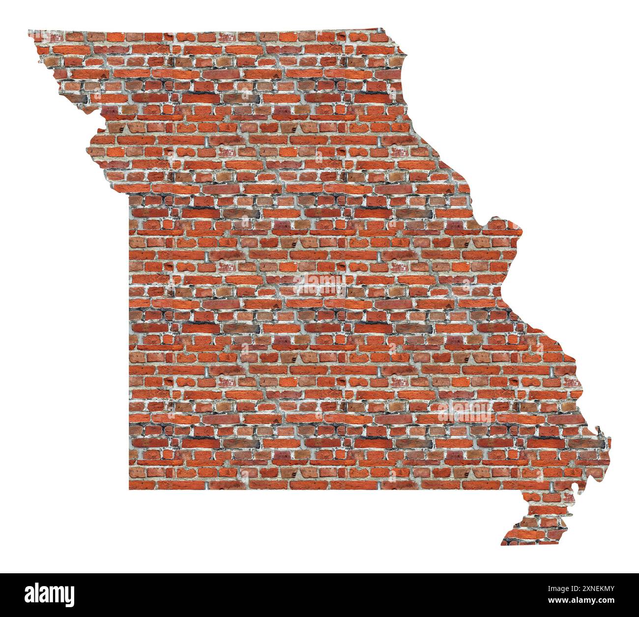 Symbol Map of the State Missouri (United States of America) showing the ...