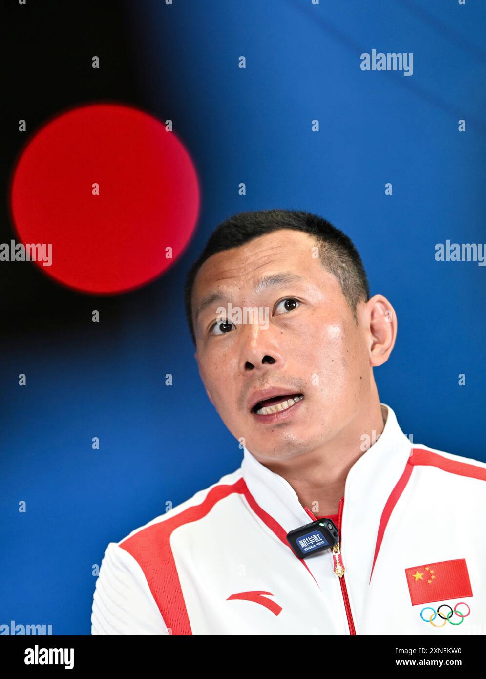 Paris, France. 31st July, 2024. Coach of Chinese rugby sevens team Lu ...