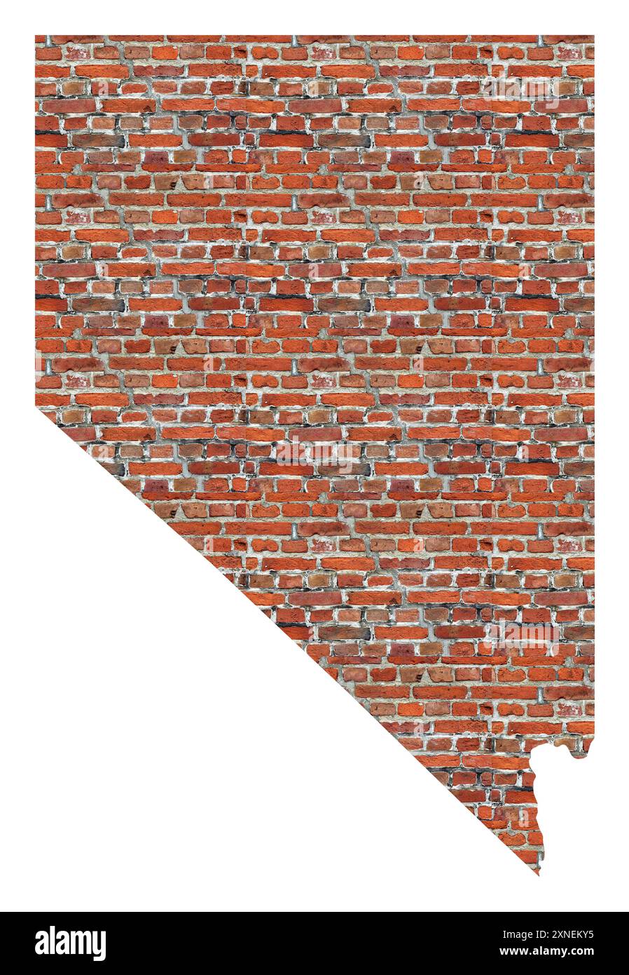 Symbol Map of the State Nevada (United States of America) showing the ...