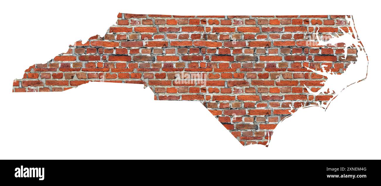 Symbol Map of the State North Carolina (United States of America ...