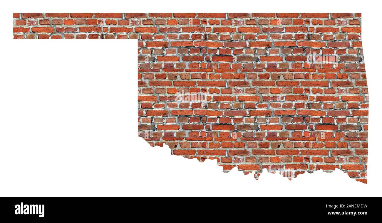 Symbol Map of the State Oklahoma (United States of America) showing the ...