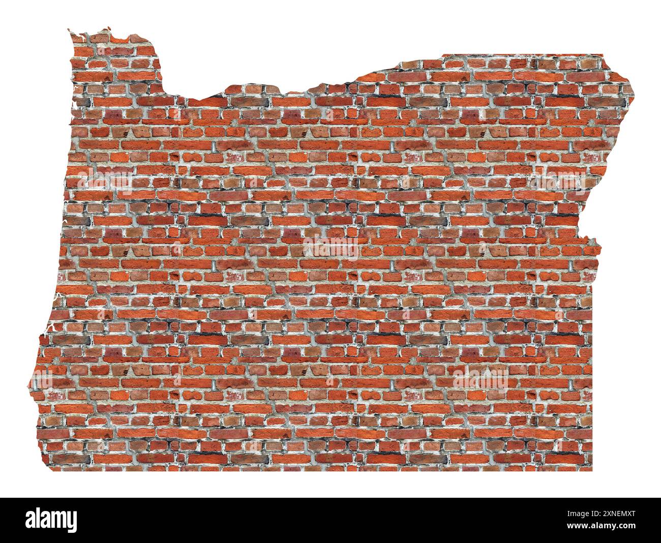 Symbol Map of the State Oregon (United States of America) showing the ...