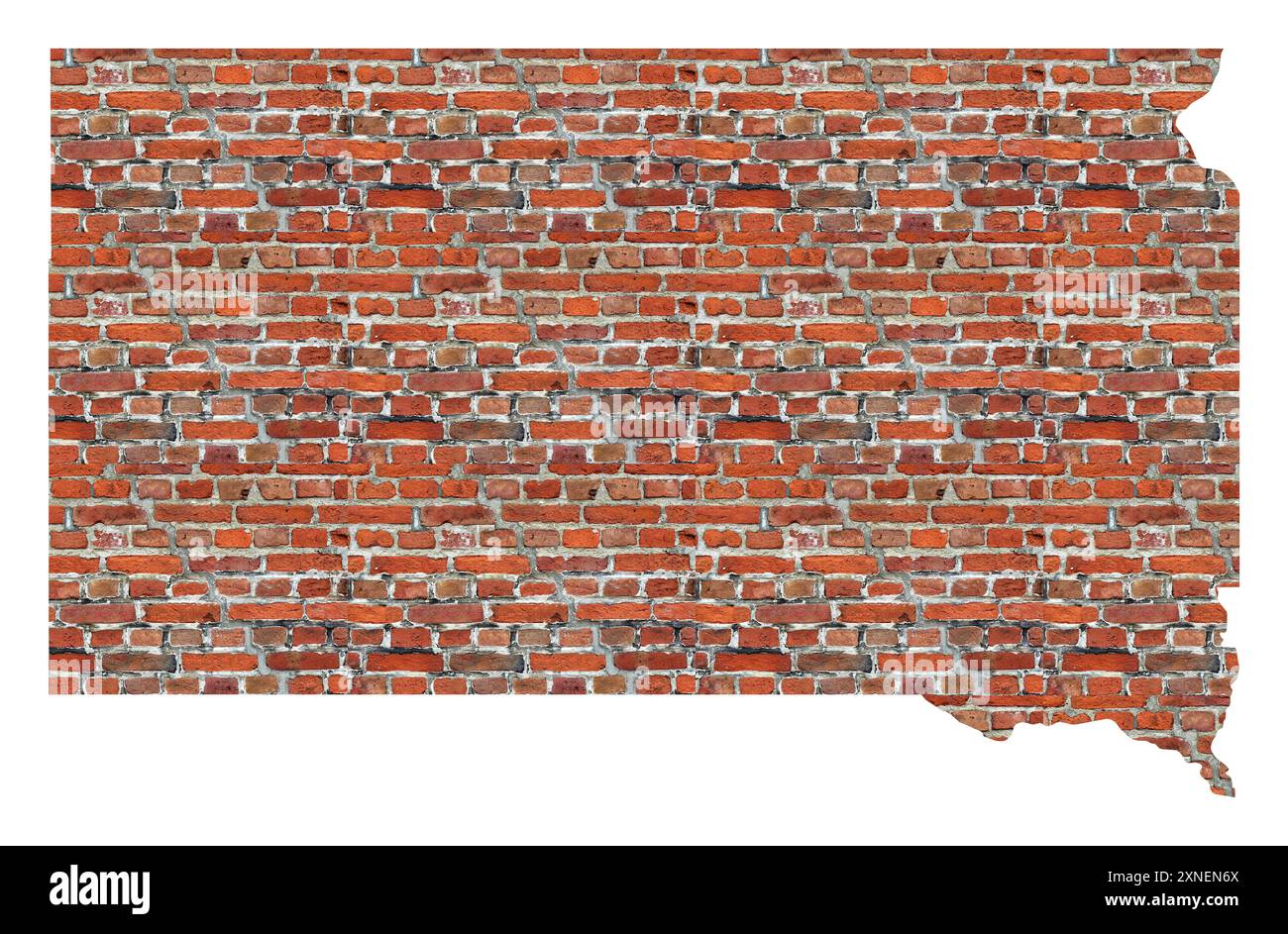 Symbol Map of the State South Dakota (United States of America) showing ...