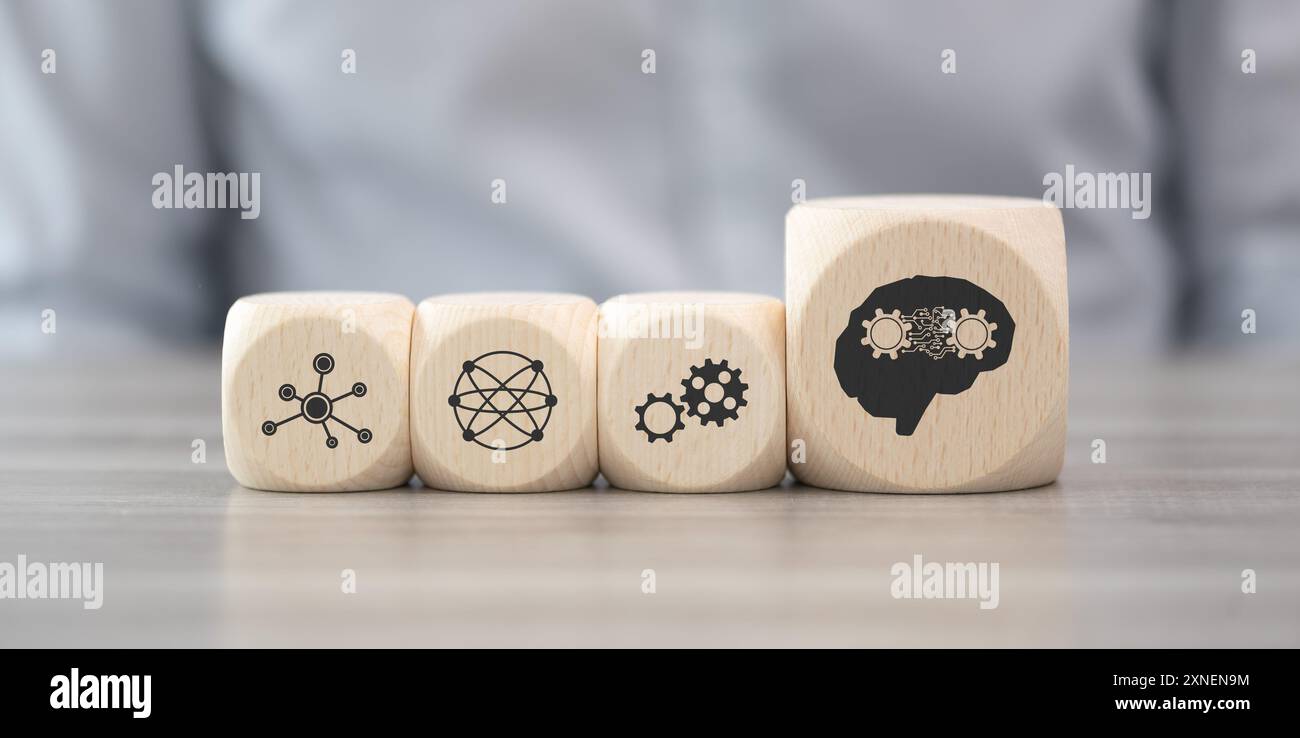 Wooden blocks with symbol of deep learning concept Stock Photo - Alamy