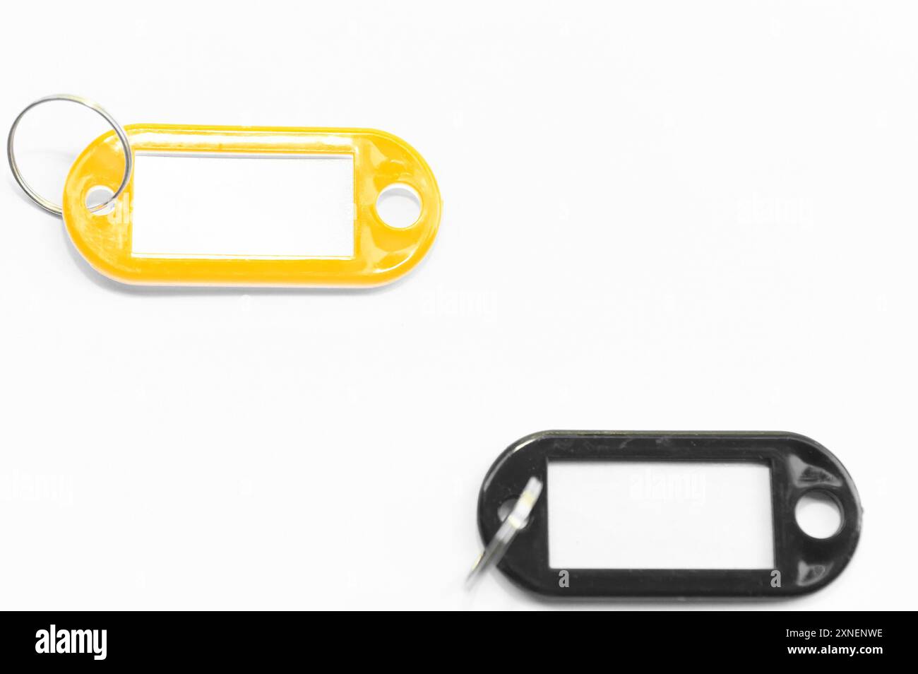 Keychain Plastic key holder in different colors with white background ...