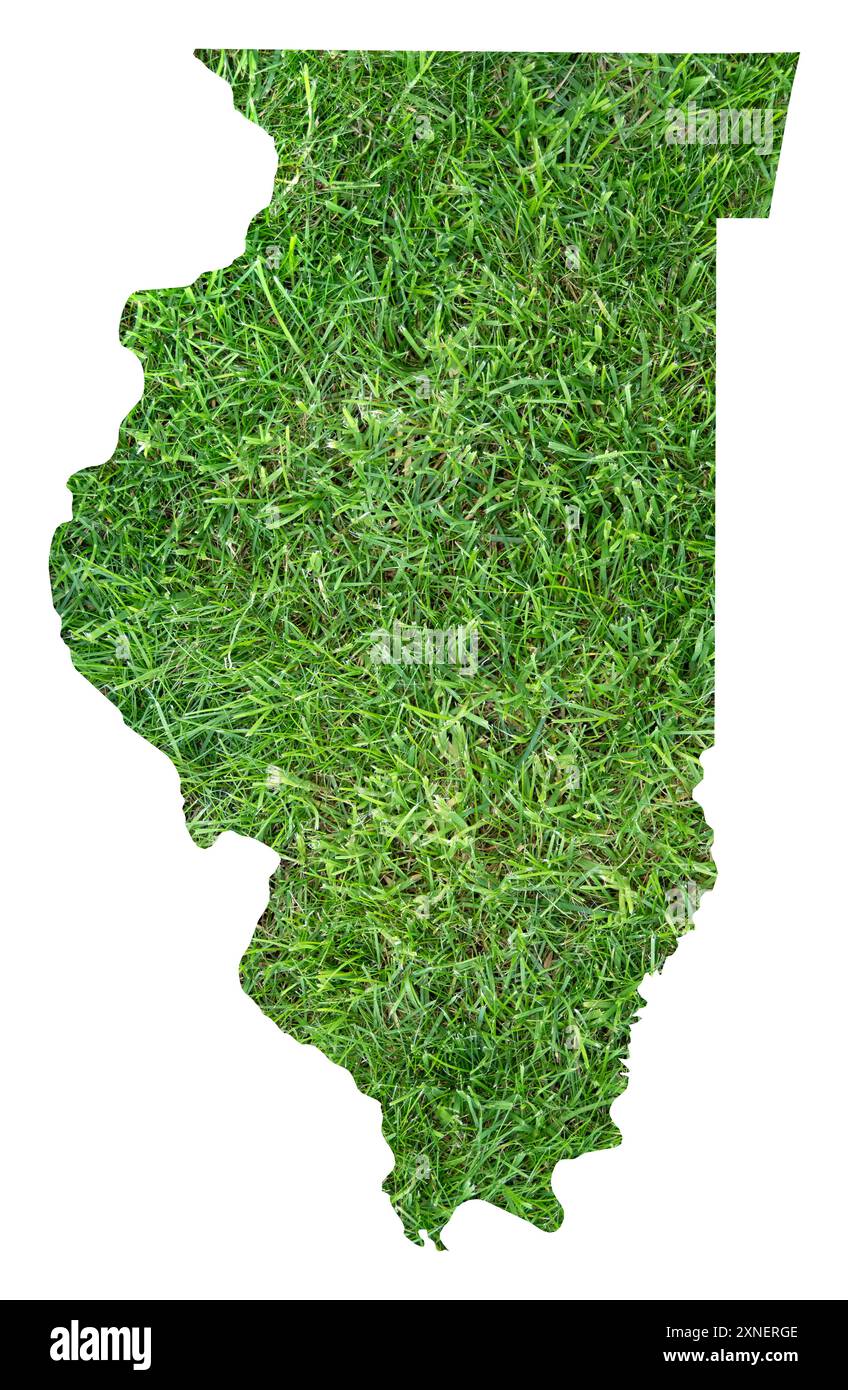 Symbol Map of the State Illinois (United States of America) showing the ...