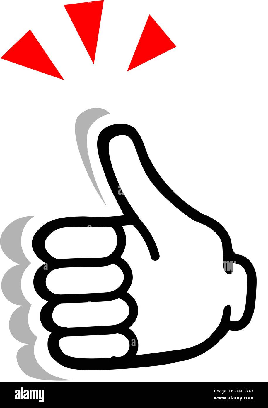 Up hand. thumb Up hand. Gesture. red triangle Stock Vector Image & Art ...