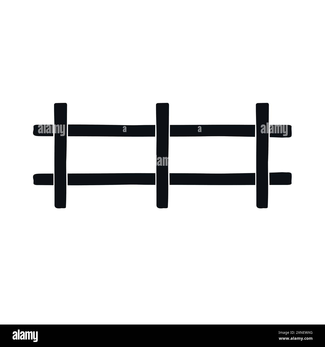 Vector hand drawn doodle sketch fence isolated on white background ...