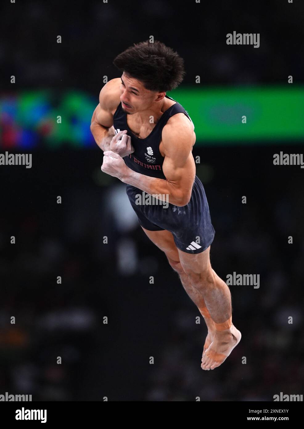 Great Britain's Jake Jarman performs on the vault during the Men's All ...