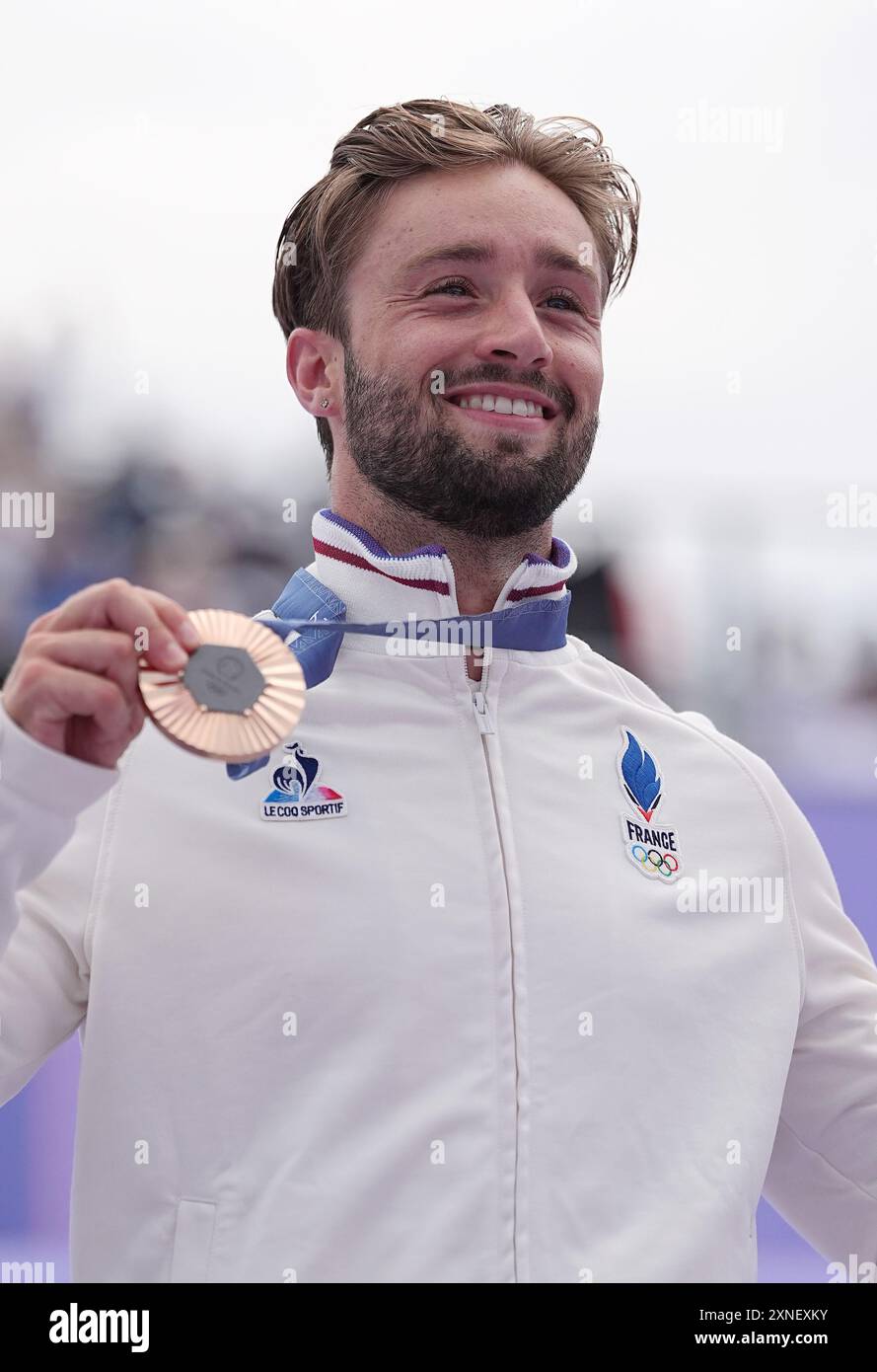 Paris, France. 31st July, 2024. Bronze medalist Anthony Jeanjean of ...
