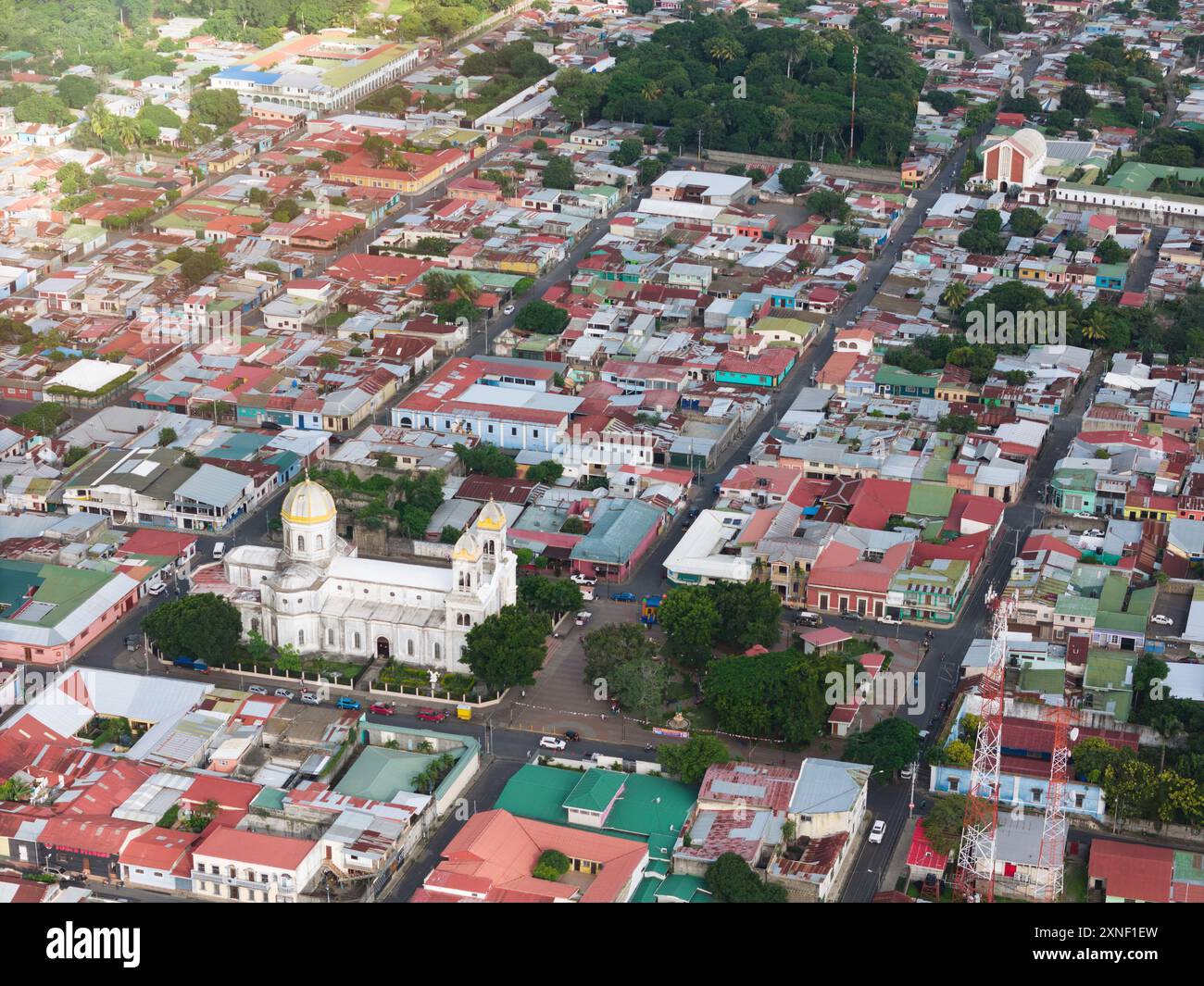Diriamba, Nicaragua - July 27, 2024: Central park with church in ...