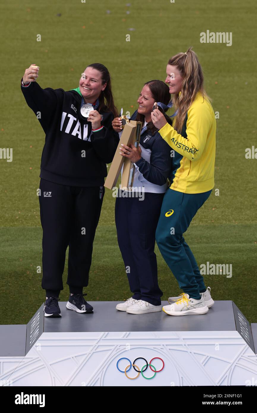 Chateauroux, France. 31st July, 2024. Gold medalist Adriana Ruano Oliva ...
