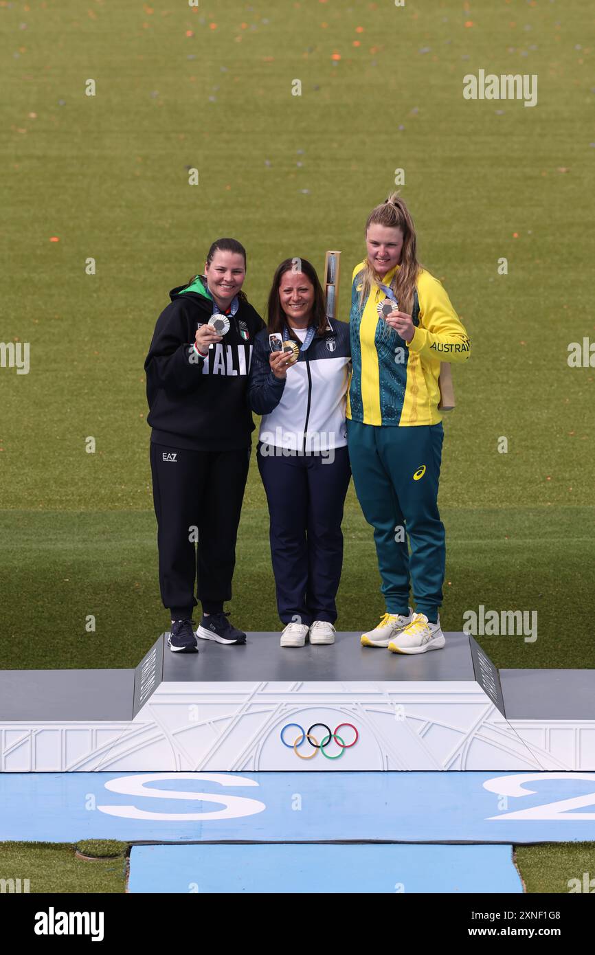 Chateauroux, France. 31st July, 2024. Gold medalist Adriana Ruano Oliva ...