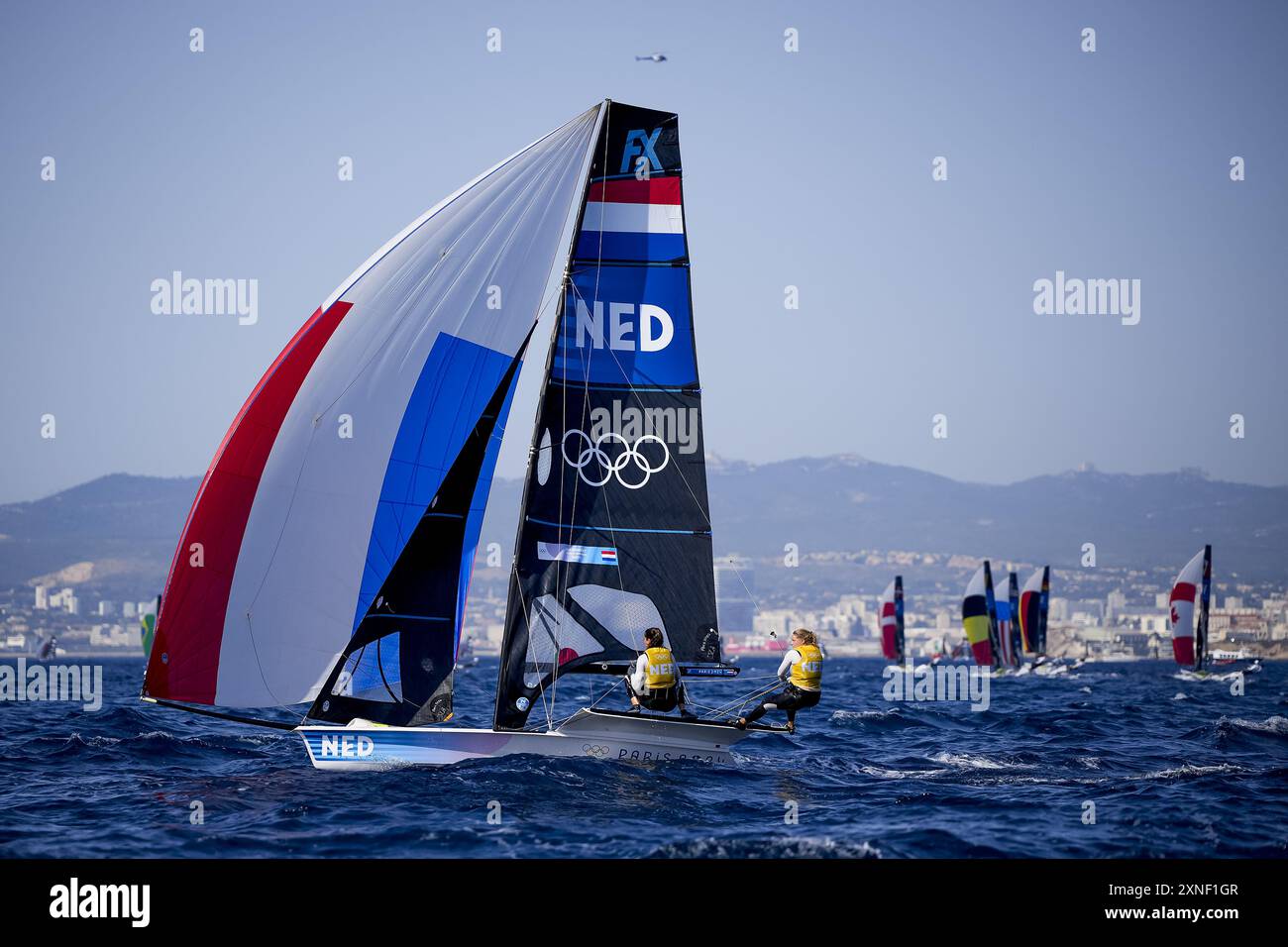 MARSEILLE - Sailors Odile van Aanholt and Annette Duetz in action in ...