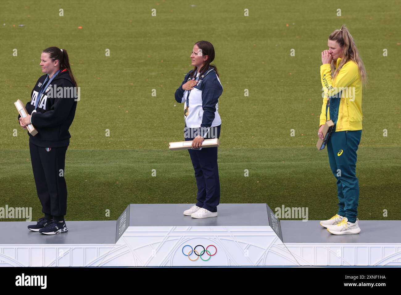 Chateauroux, France. 31st July, 2024. Gold medalist Adriana Ruano Oliva ...