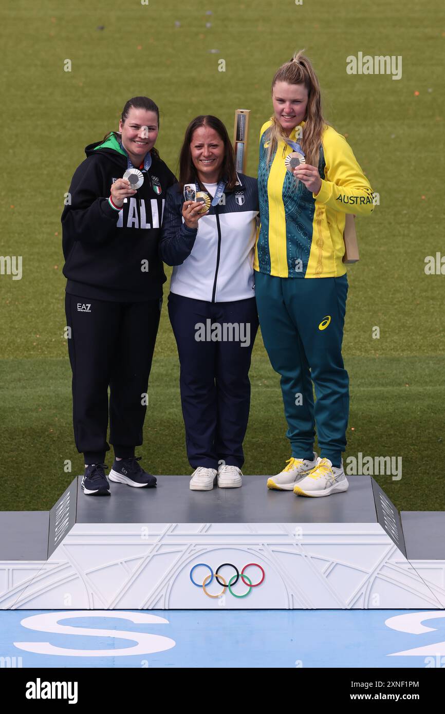 Chateauroux, France. 31st July, 2024. Gold medalist Adriana Ruano Oliva ...