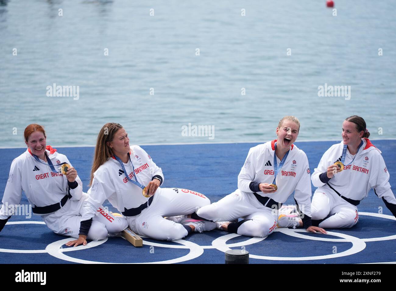 Britain's Hannah Scott, Lola Anderson, Lauren Henry and Georgina ...