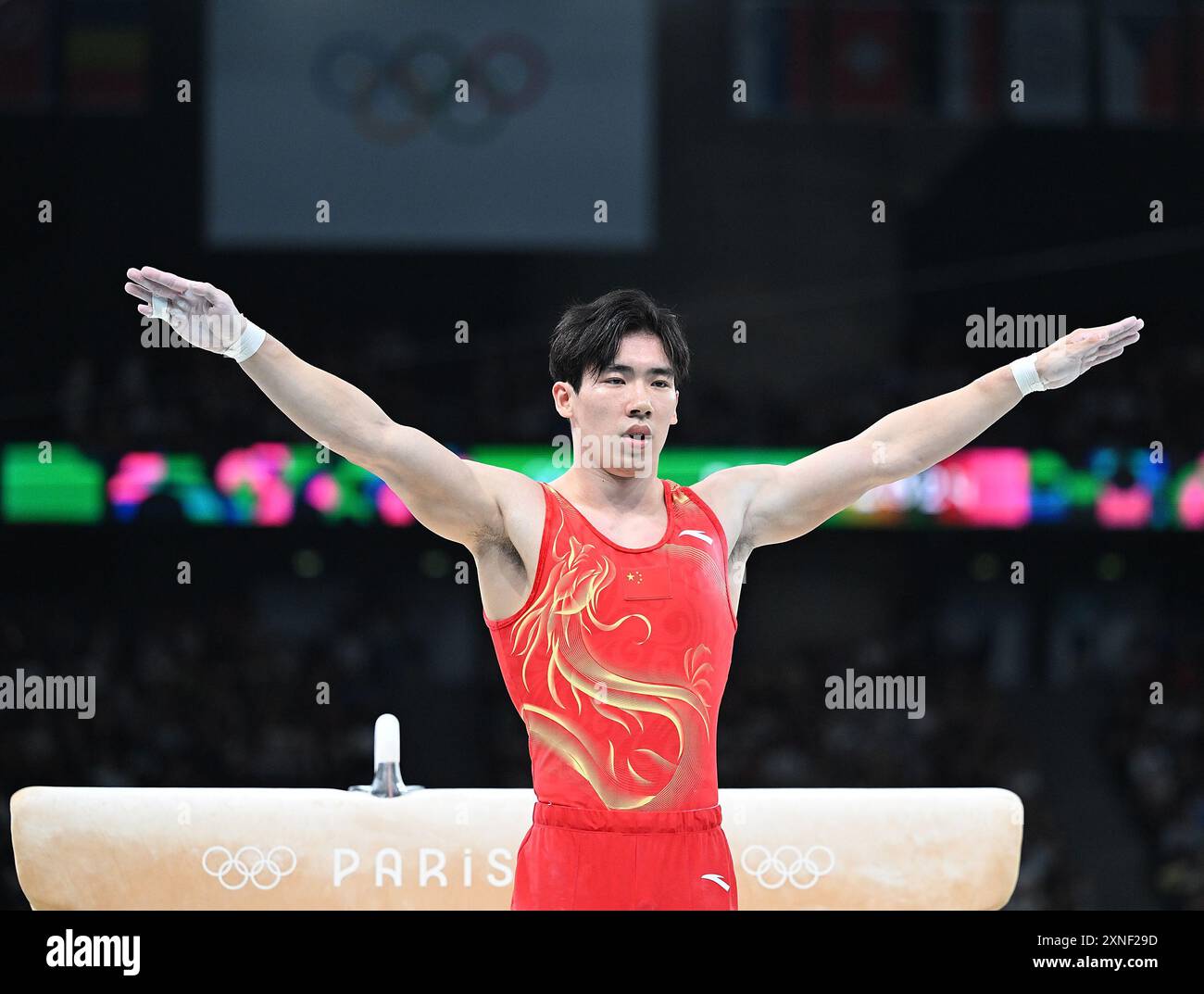 Paris, France. 31st July, 2024. Zhang Boheng of China competes during ...