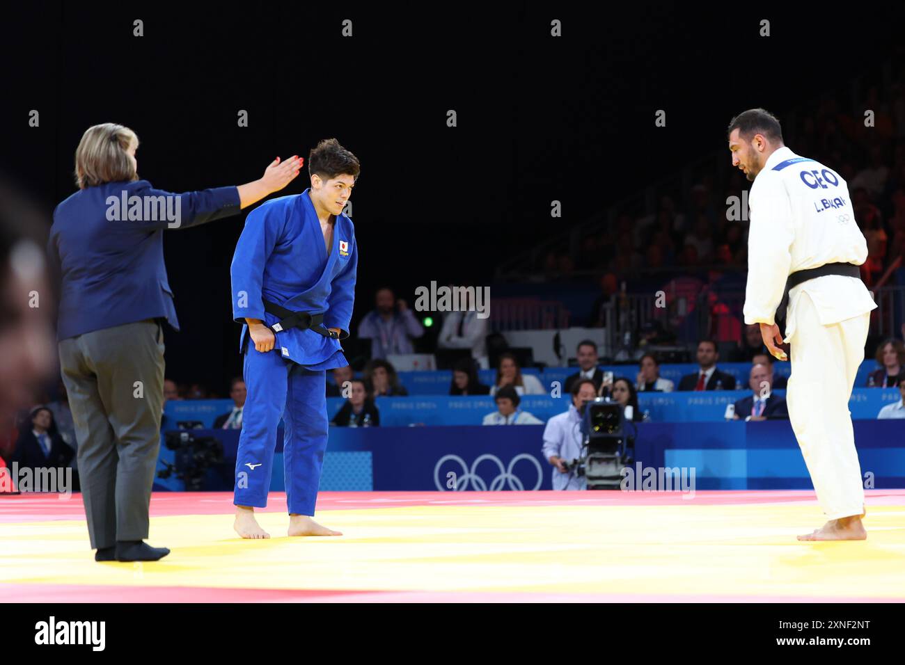 Paris, France. 31st July, 2024. (L to R) Sanshiro Murao (JPN), Lasha ...