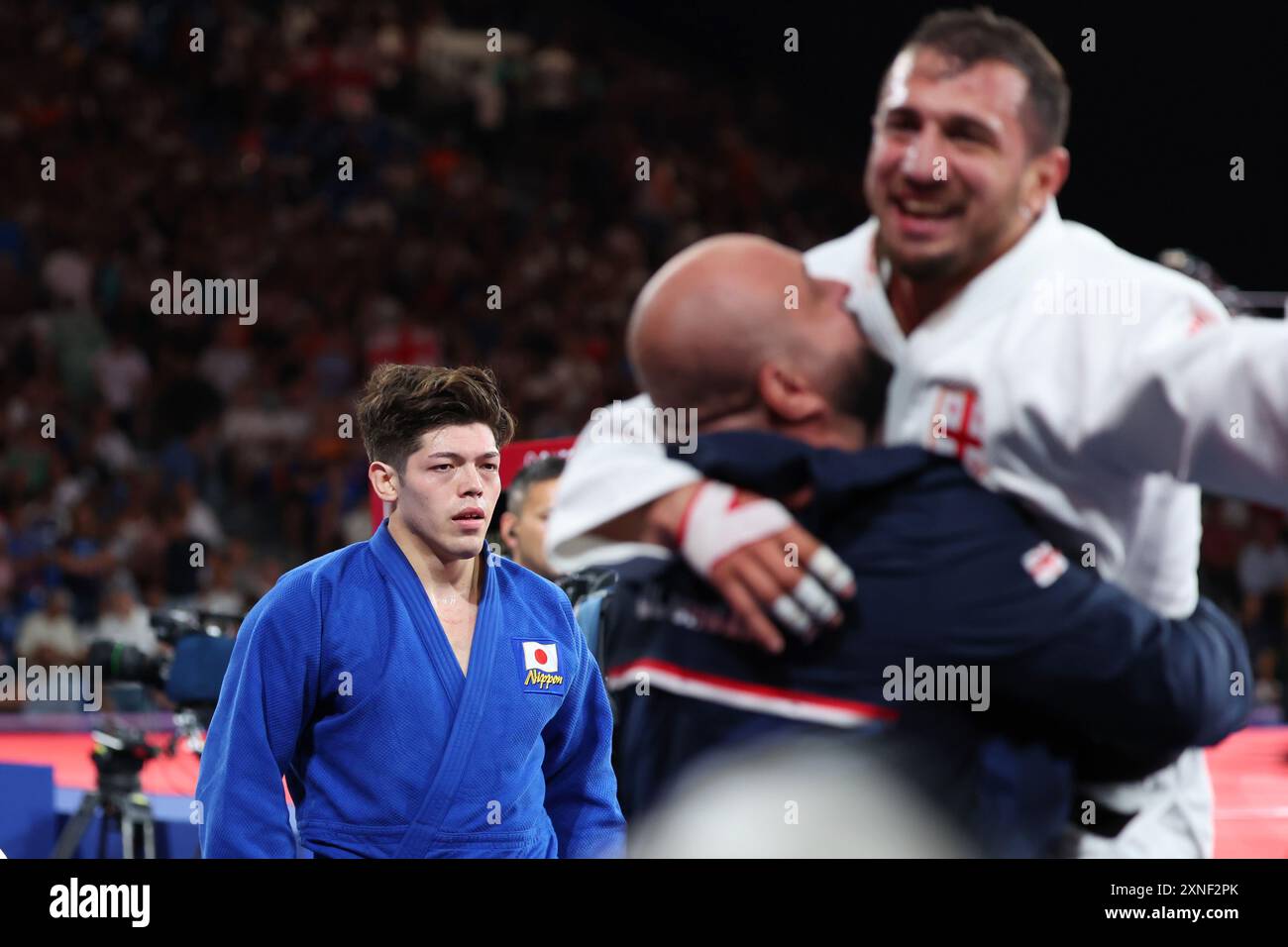 Paris, France. 31st July, 2024. (L to R) Sanshiro Murao (JPN), Lasha ...