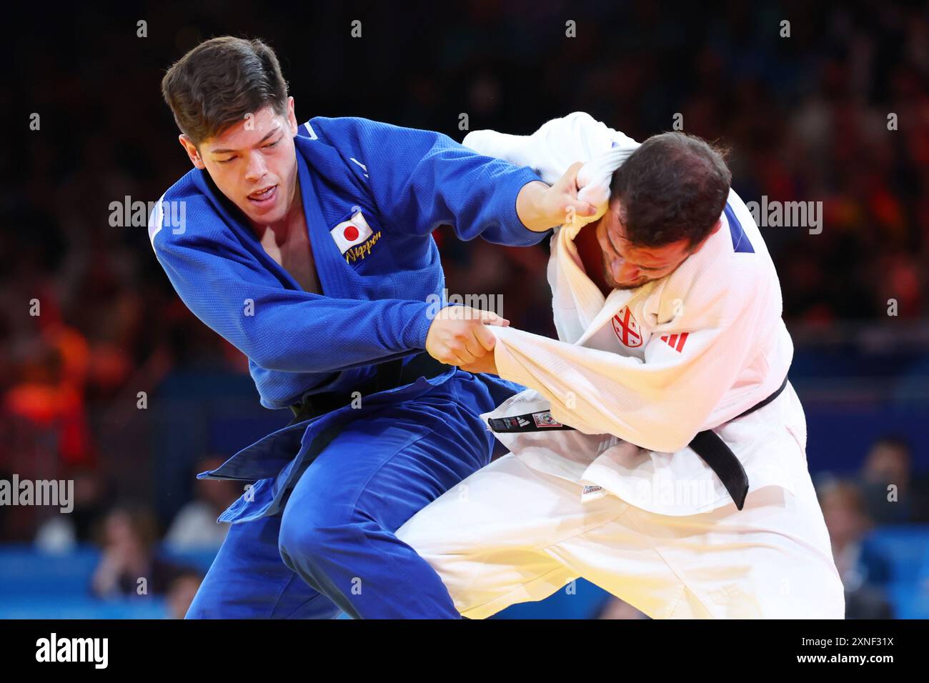 Paris, France. 31st July, 2024. (L to R) Sanshiro Murao (JPN), Lasha ...