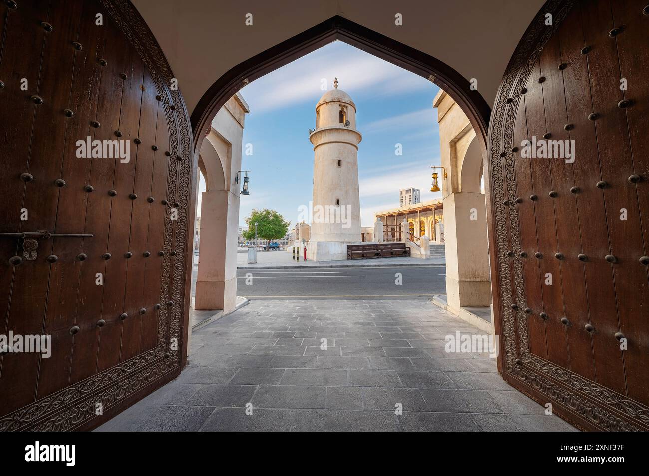 Mosque minaret in Souq waqif Doha, Qatar Stock Photo - Alamy