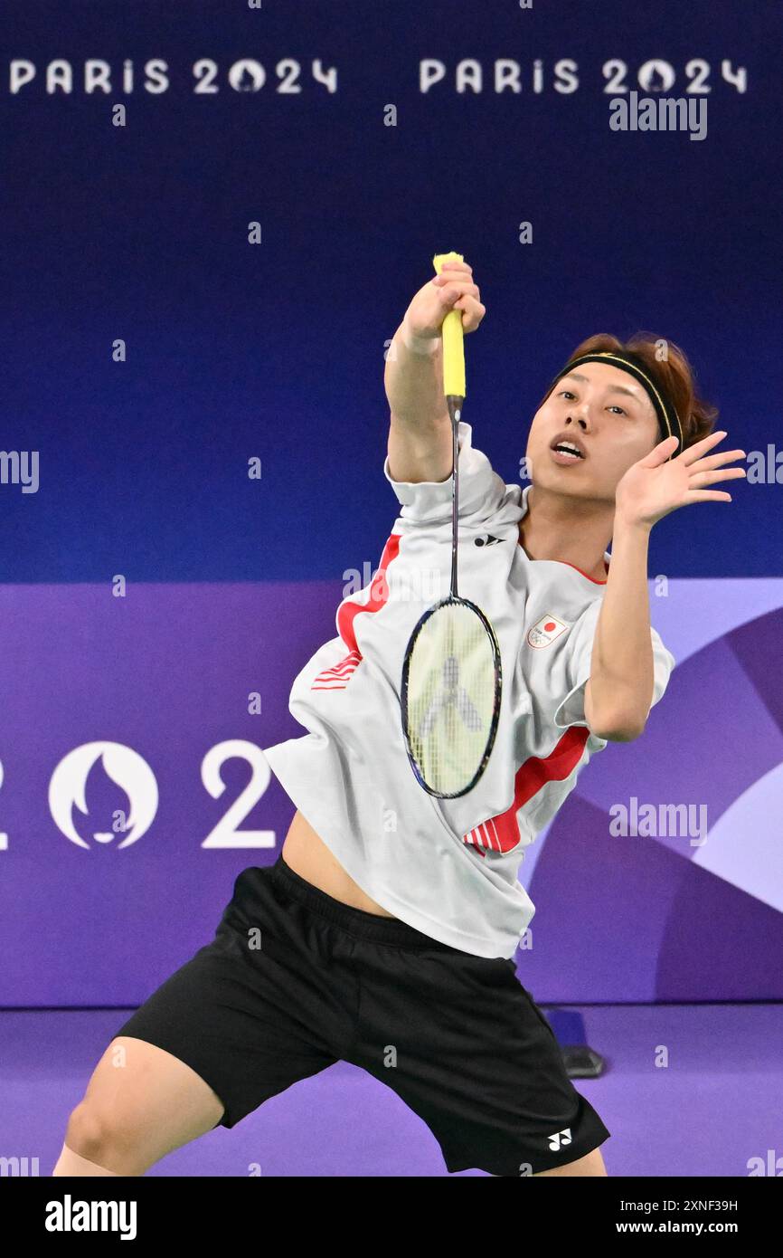 NARAOKA Kodai (JPN) Badminton Men's Single at La Chapelle Arena, during ...