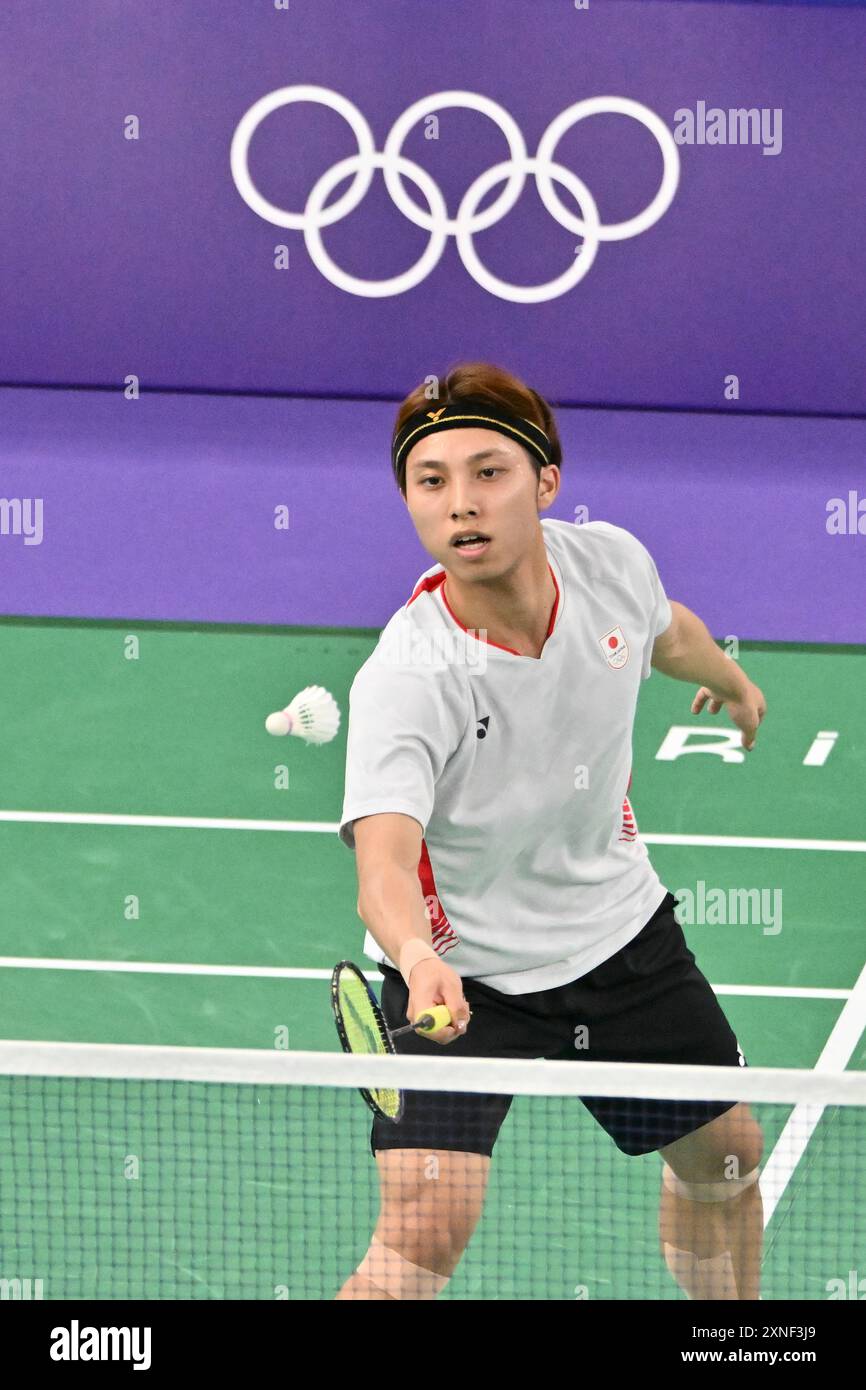 NARAOKA Kodai (JPN) Badminton Men's Single at La Chapelle Arena, during ...