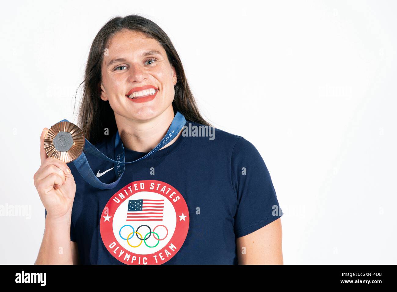 United States' Ilona Maher, bronze medalist in the women's rugby sevens ...