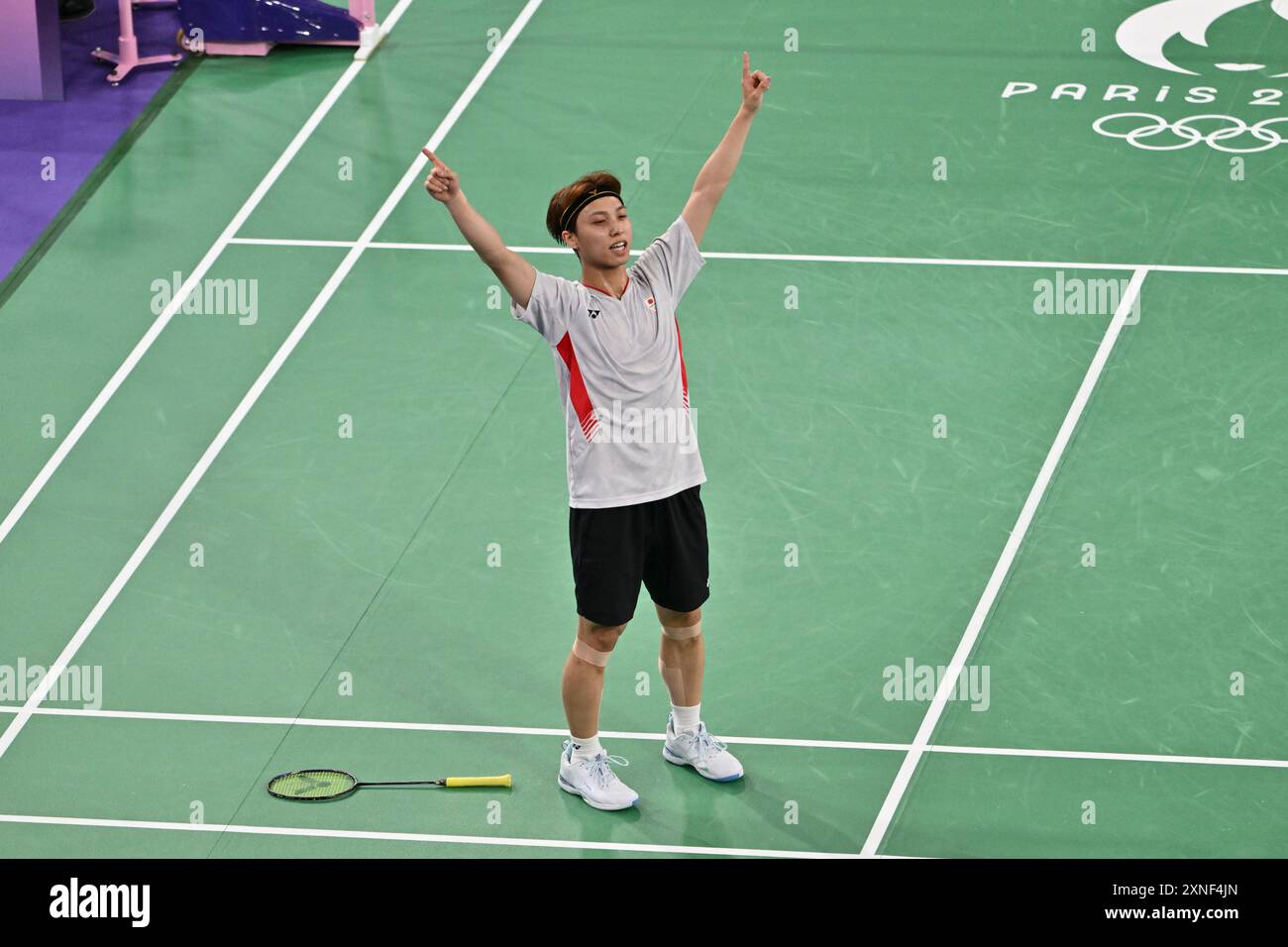 NARAOKA Kodai (JPN) Badminton Men's Single at La Chapelle Arena, during ...