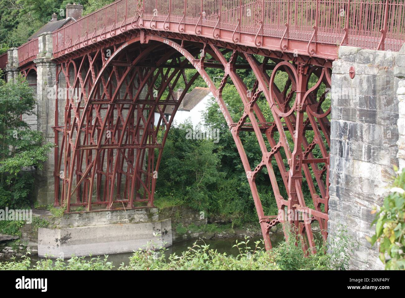 The world's first iron bridge, opened in 1781, across the River Severn ...