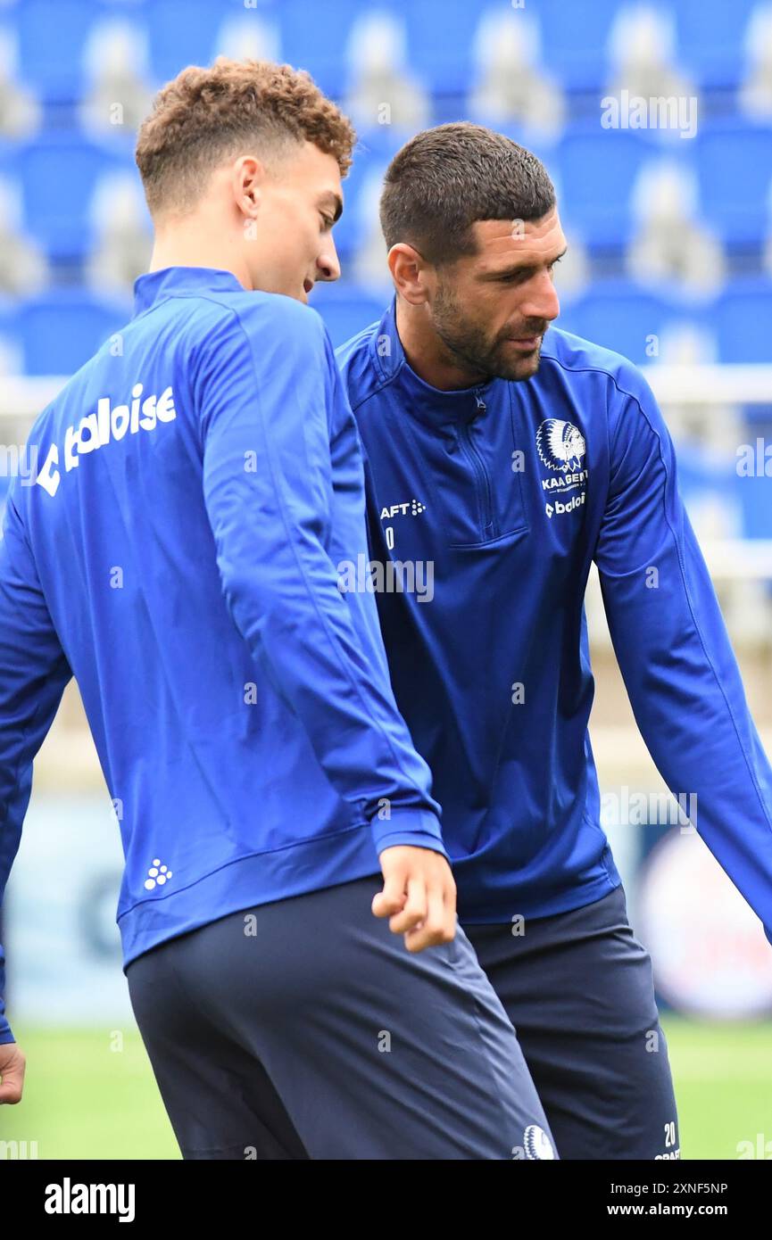 Nordragota, Faroe Islands. 31st July, 2024. Gent's Mathias Delorge and ...