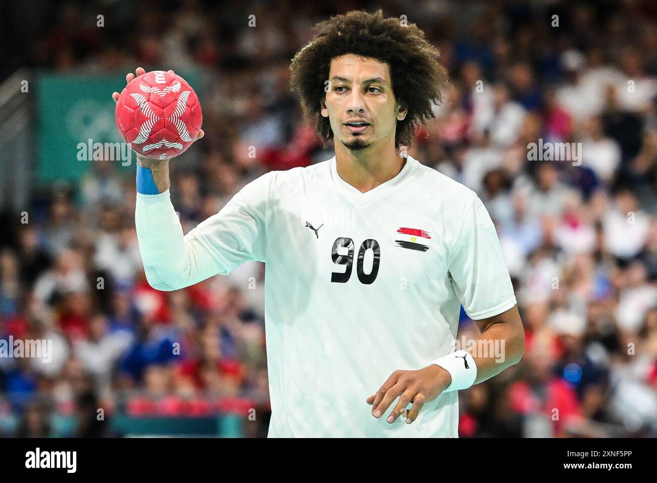 ZEIN Ali of Egypt during the handball match between France and Egypt ...