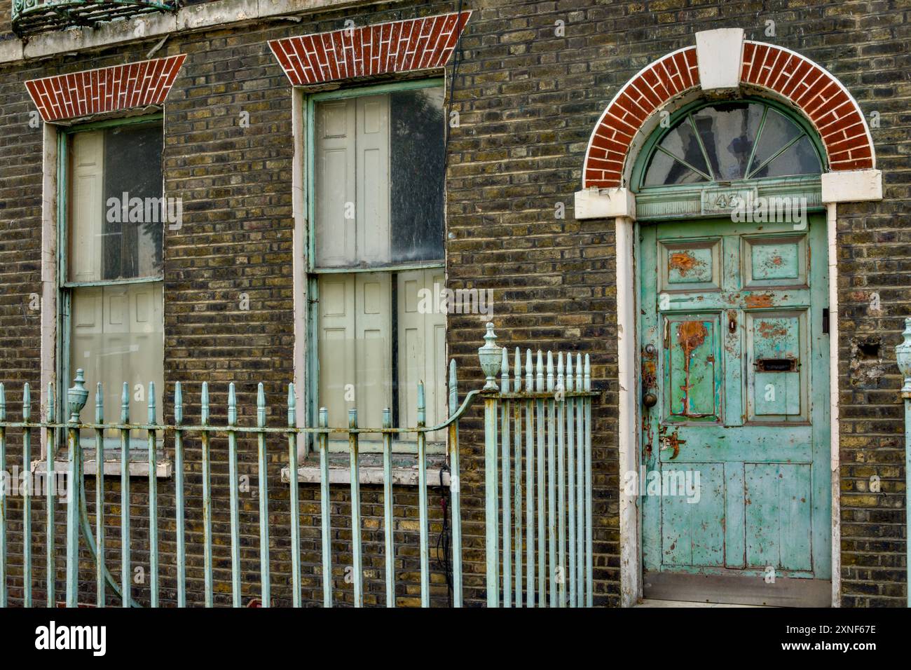 Original Style House Front On Conway Street, Fitzrovia, Borough Of ...