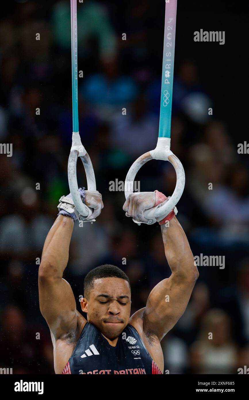 Joe Fraser of Great Britain competes on Rings during Men's All-Around ...