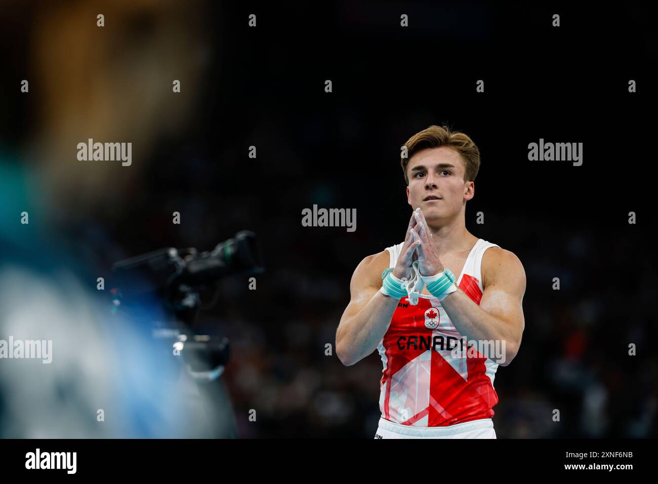 Felix Dolci of Canada competes on Horizontal Bar during Men's All ...