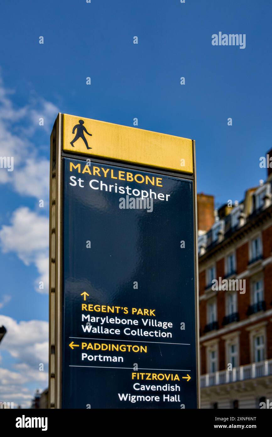 Marylebone St.Christopher Wayfinding Sign, City Of Westminster, London ...