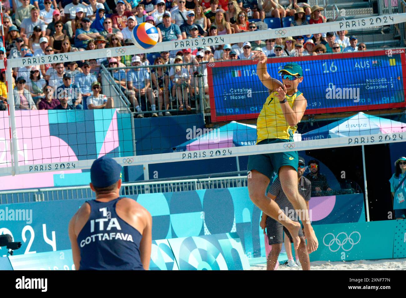 Mark Nicolaidis (Aus) in action during Men's Beach Volley - Italy vs ...