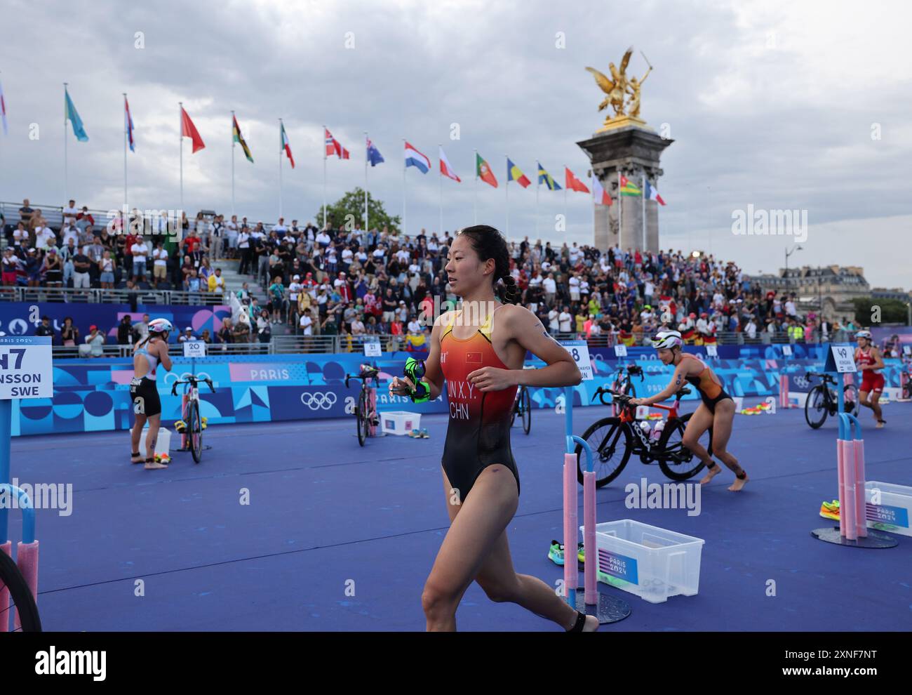Paris, France. 31st July, 2024. Lin Xinyu of China competes during the ...