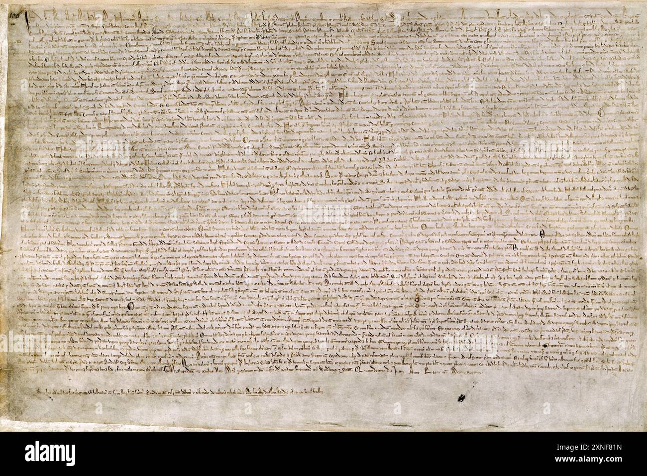 One of four surviving copies of the 1215 Magna Carta. From the ...