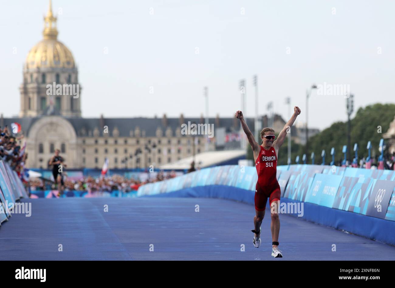 Paris, France. 31st July, 2024. Julie Derron of Switzerland passes the ...