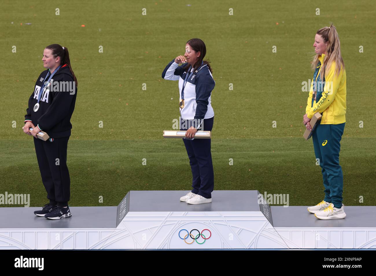 Chateauroux, France. 31st July, 2024. Gold medalist Adriana Ruano Oliva ...